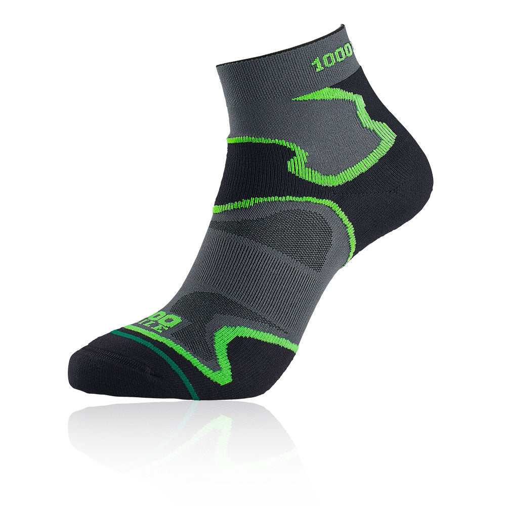 1000 Mile Fusion Anklet Black Green — Sportsden.ie